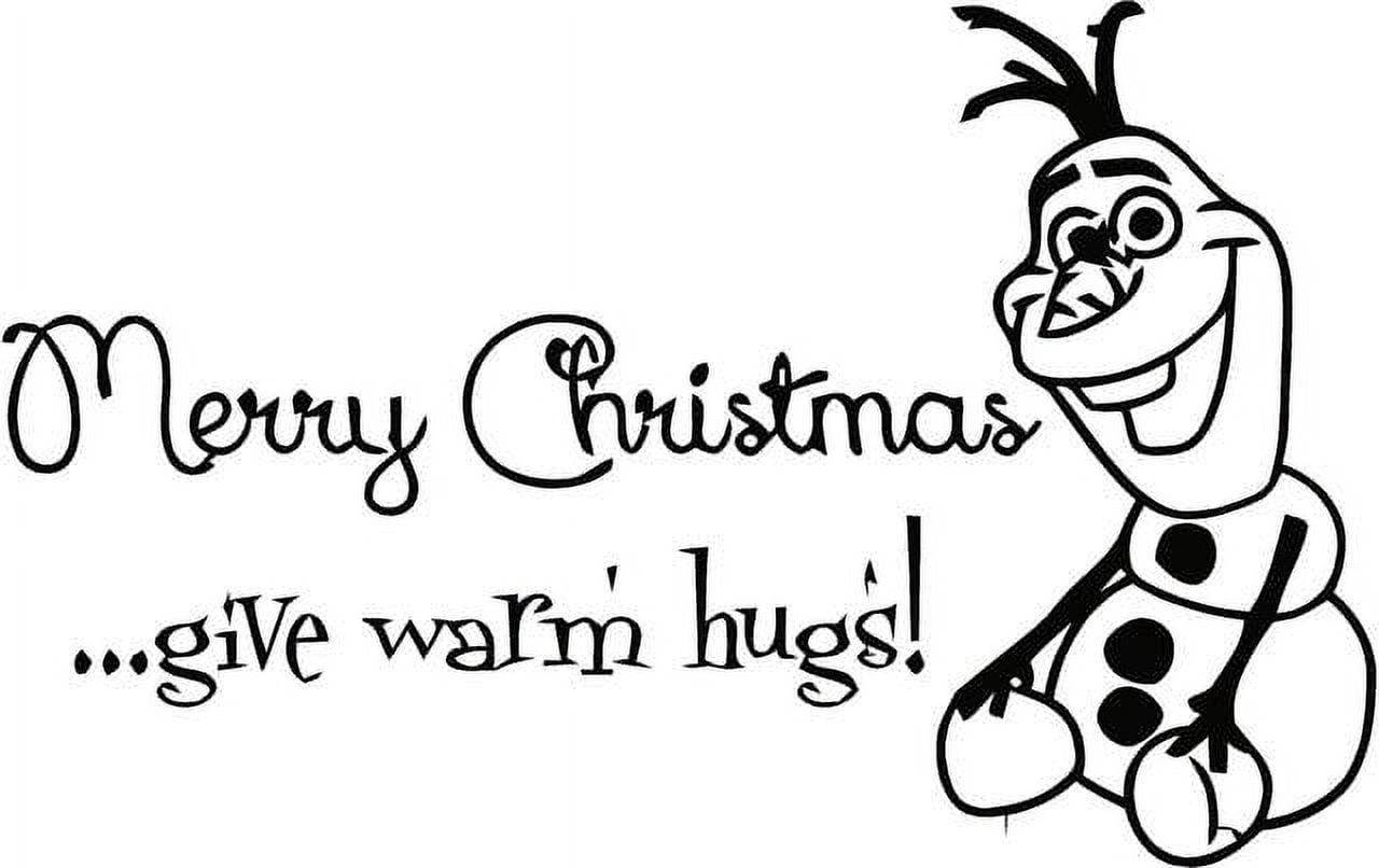Vinyl Decal: Merry Christmas StickerDecal Olaf Wall Lettering | Vinyl ...