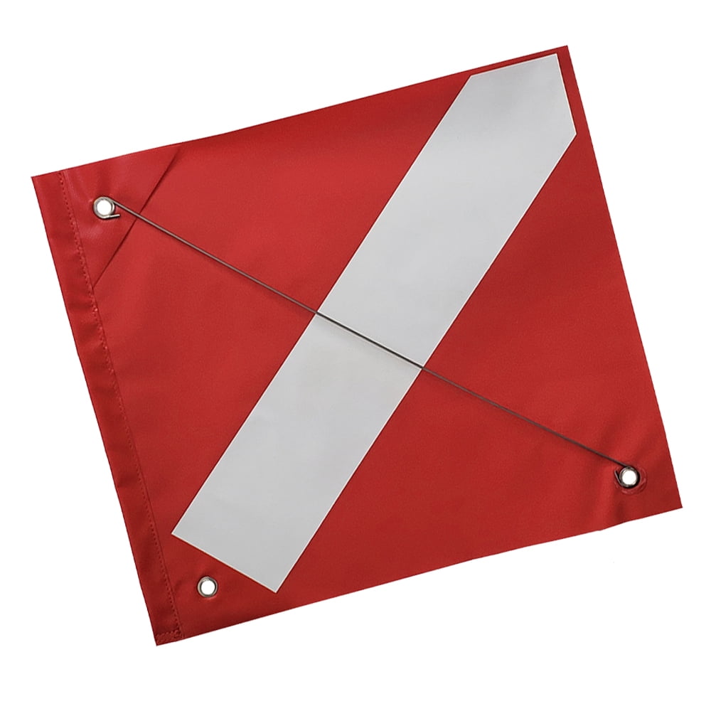 Vinyl Dive Float Flag with Brass Grommets & Steel Spring Wire Stiffener ...