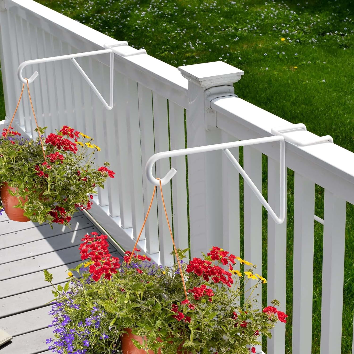 Vinyl Fence Hooks-2 Pack 5 X 10 Inches Over Fence Hooks Heavy Duty ...