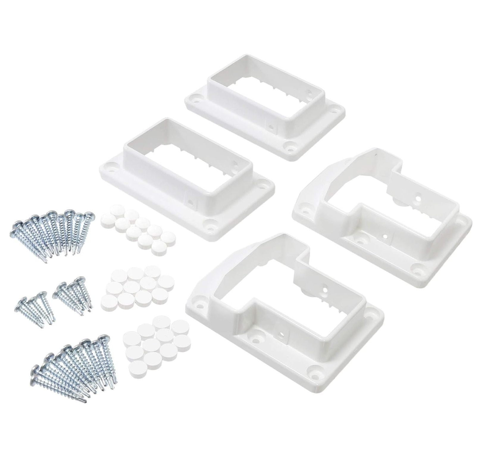 Vinyl Fence Railing Deluxe Bracket Kit- 2 Sets | Vinyl Fence Brackets ...