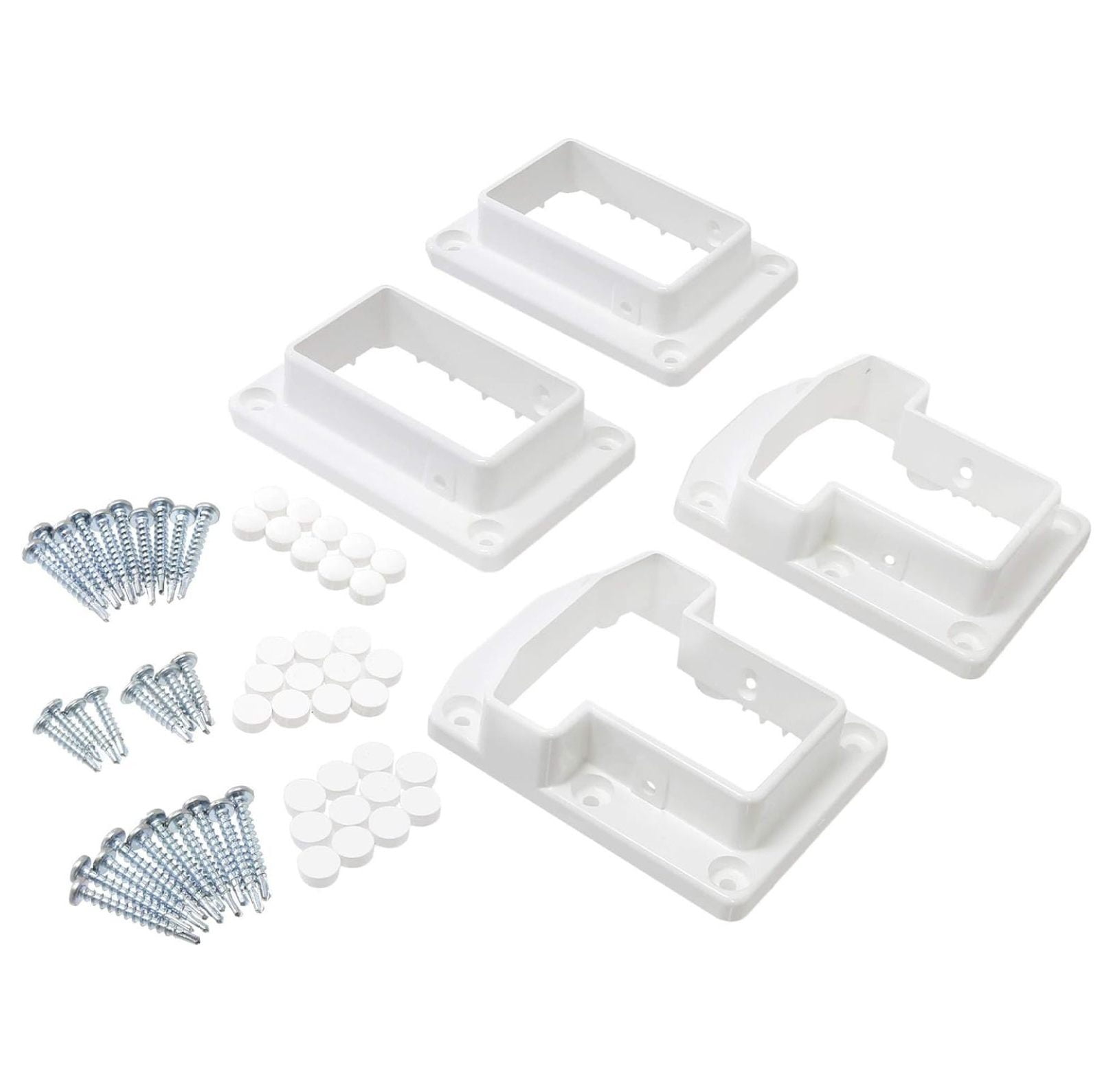 Vinyl Fence Railing Deluxe Bracket Kit- 2 Sets | Vinyl Fence Brackets ...