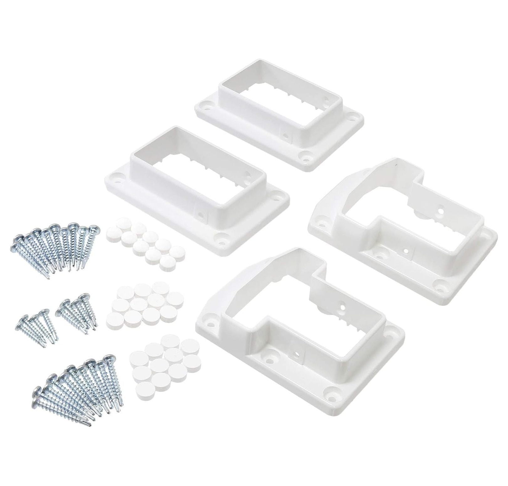 Vinyl Fence Railing Deluxe Bracket Kit- 2 Sets | Vinyl Fence Brackets ...