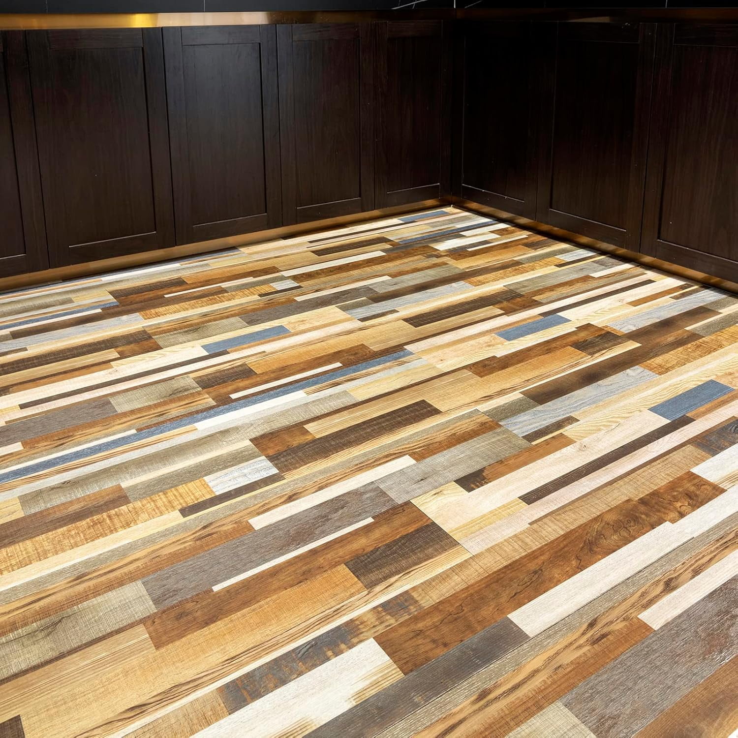 Vinyl Flooring - Lino Flooring with Wood Effect Self Adhesive Vinyl ...
