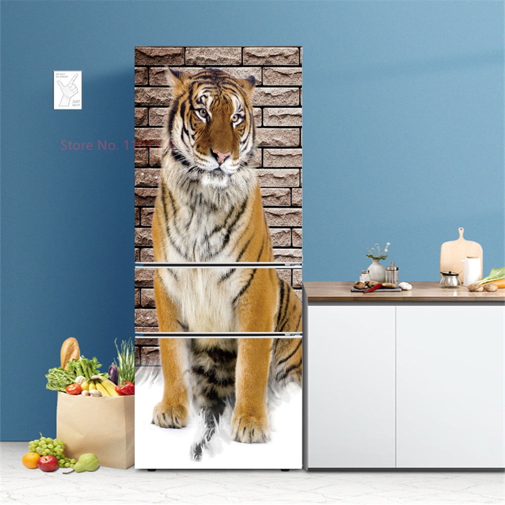 Vinyl Floral Graffiti Sakura Fridge Stickers Self-adhesive Waterproof ...