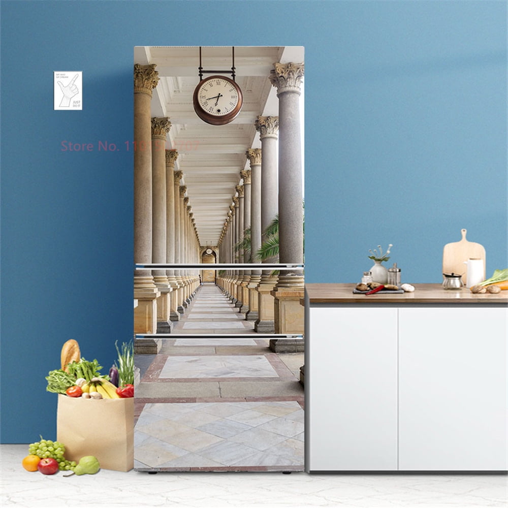 Vinyl Floral Graffiti Sakura Fridge Stickers Self-adhesive Waterproof ...