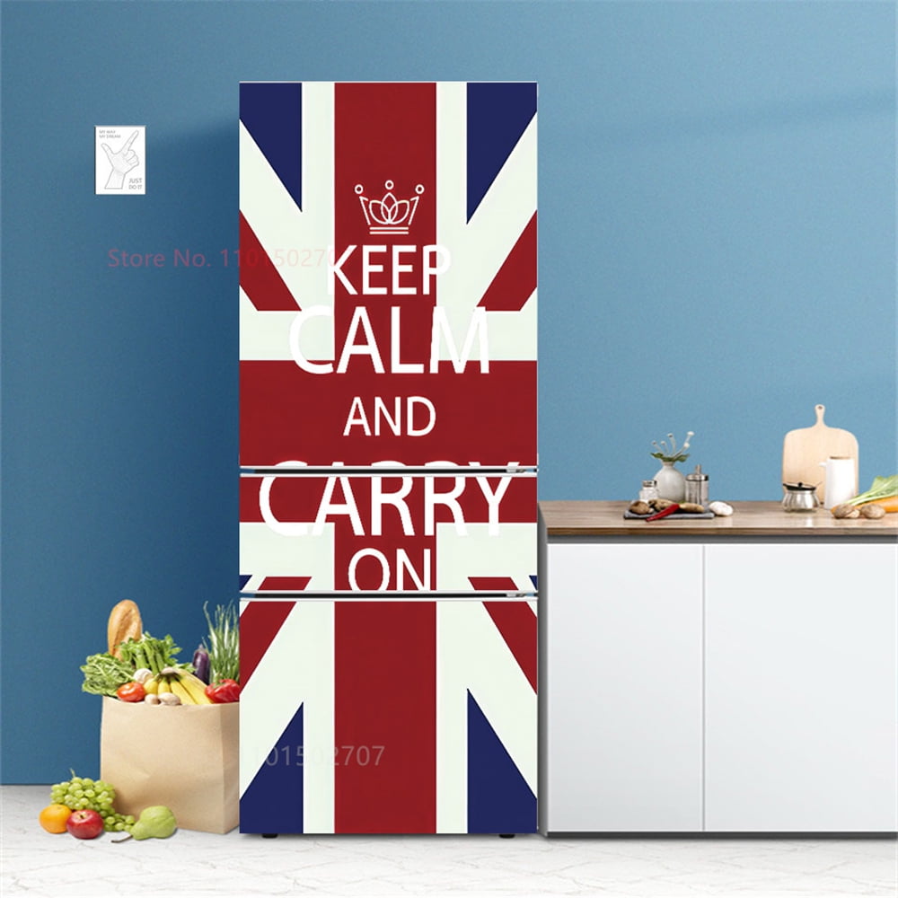 Vinyl Floral Graffiti Sakura Fridge Stickers Self-adhesive Waterproof ...