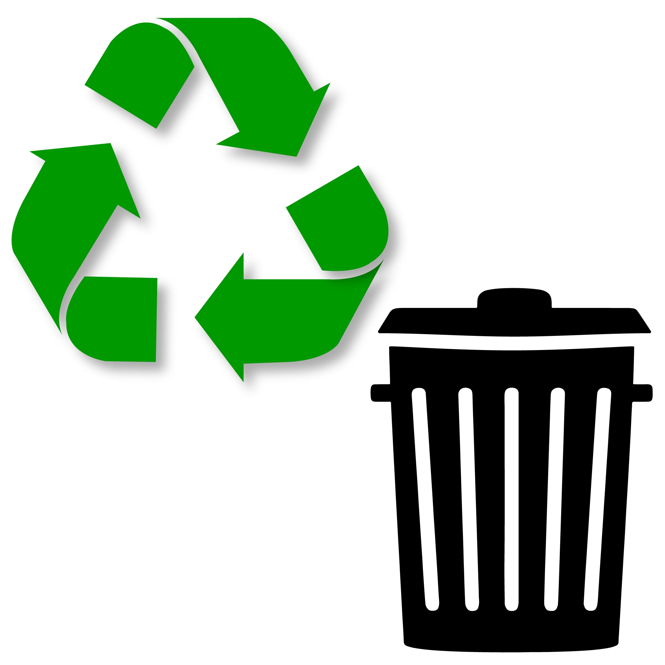 Vinyl Friend Recycle and Trash Sticker Logo Style 2 Symbol to Organize ...