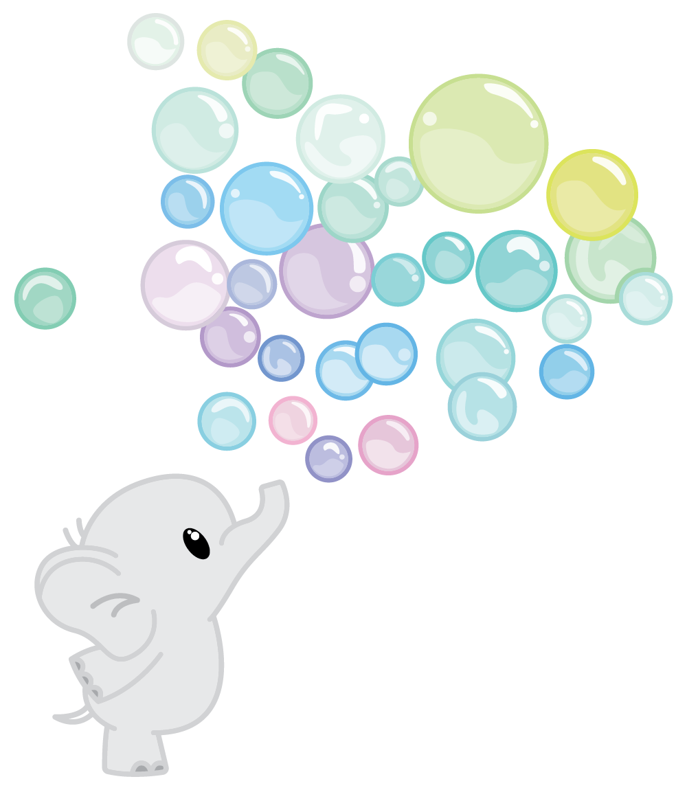 Vinyl Home Living Room Nursery Art Baby Elephant Decor Multicolored ...