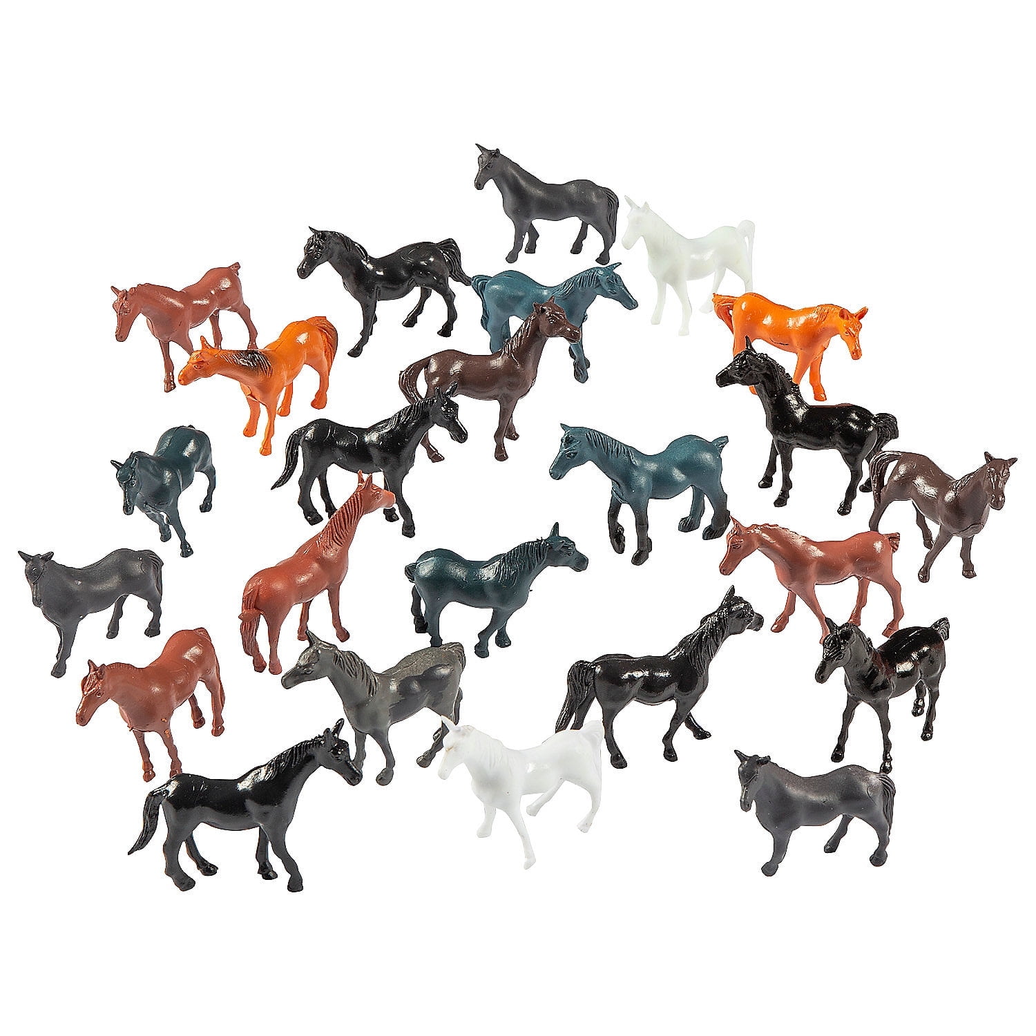 Fun Express Vinyl Horses Toy Set - Colorful Realistic Toy Horses for ...