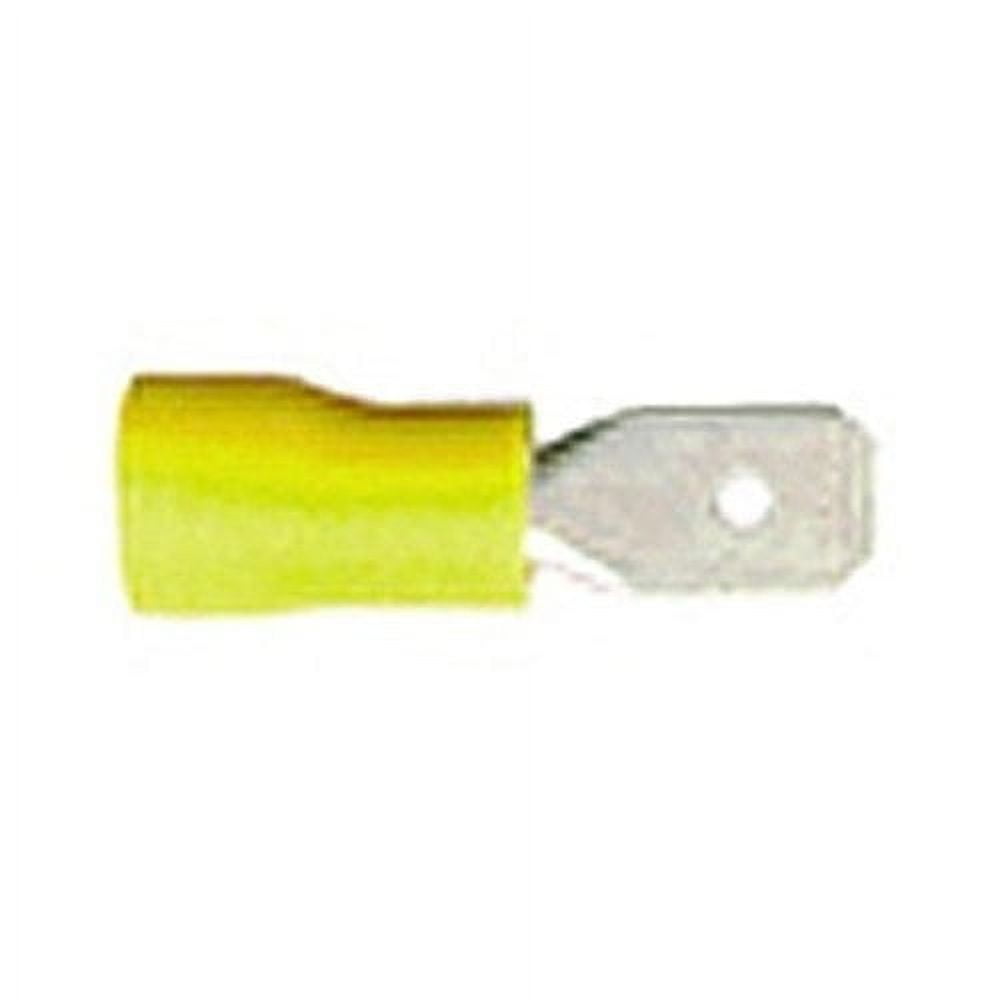 Vinyl Insulated .250" Male Spade Quick Disconnect 12-10 AWG (Yellow ...