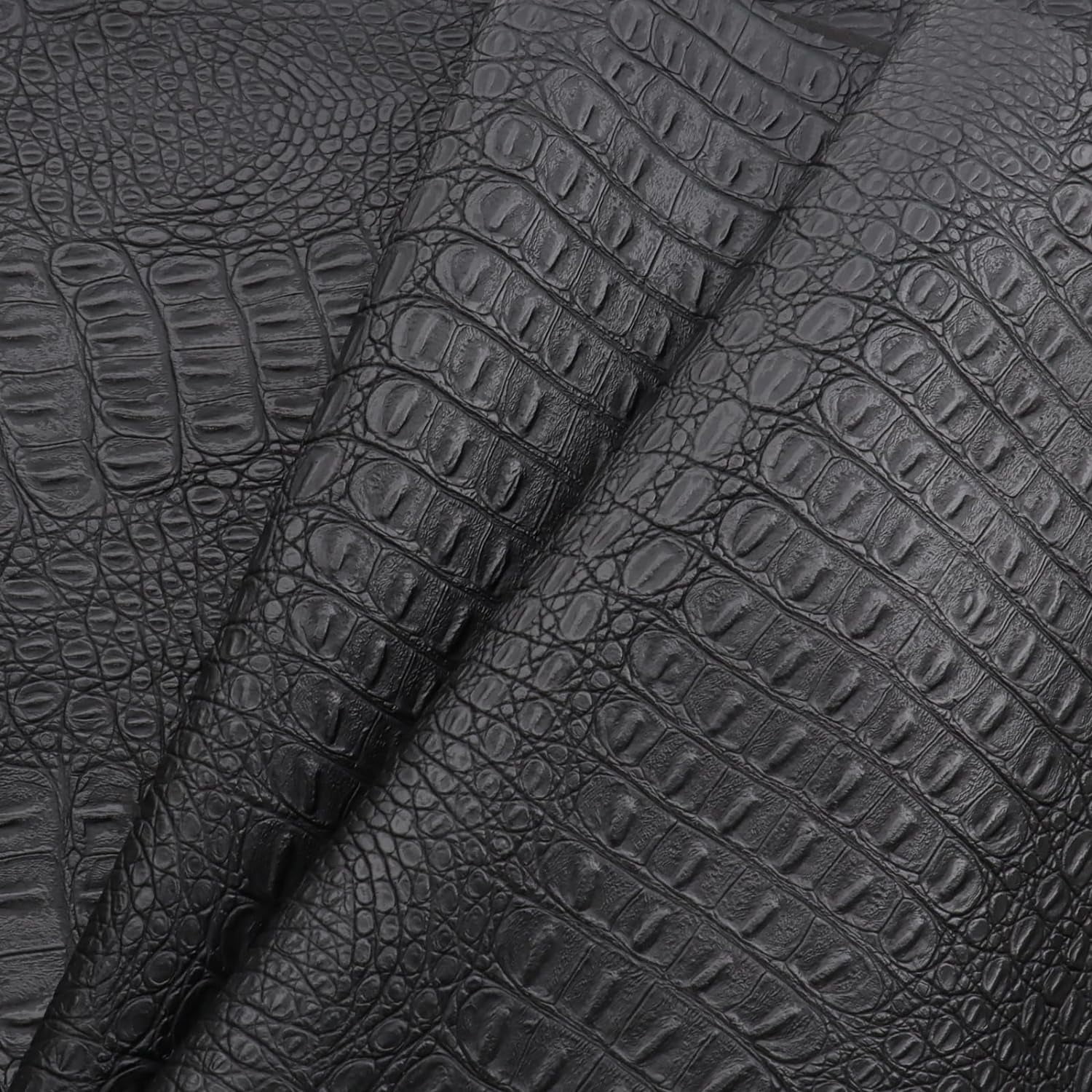 Vinyl Leather Fabric Crocodile Pattern Marine Waterproof Material 54" W ...