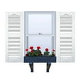 Vinyl | Louvered Exterior Shutters | 14.5" Width | Cathedral Top | with ...