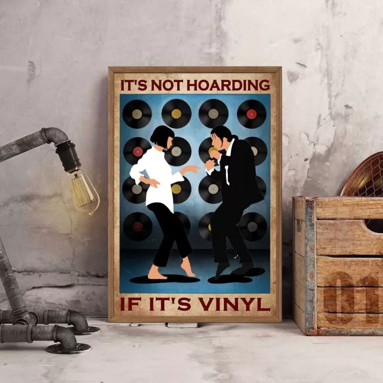 Vinyl Music It'S Not Hoarding If It'S Vinyl Vintage Poster Print Art NO ...
