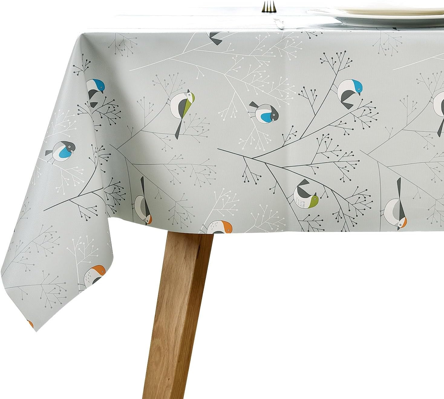 Vinyl Oilcloth Tablecloth Rectangle Wipeable Peva Waterproof PVC Heavy ...