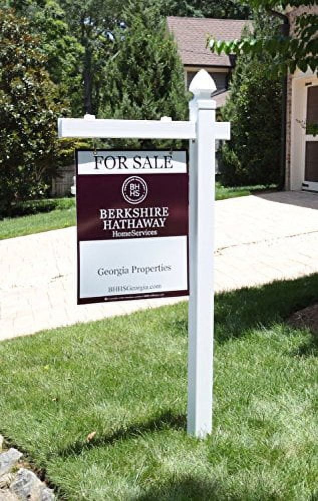 4EVER Vinyl PVC White Real Estate Sign Post - 6' Tall - Walmart.com