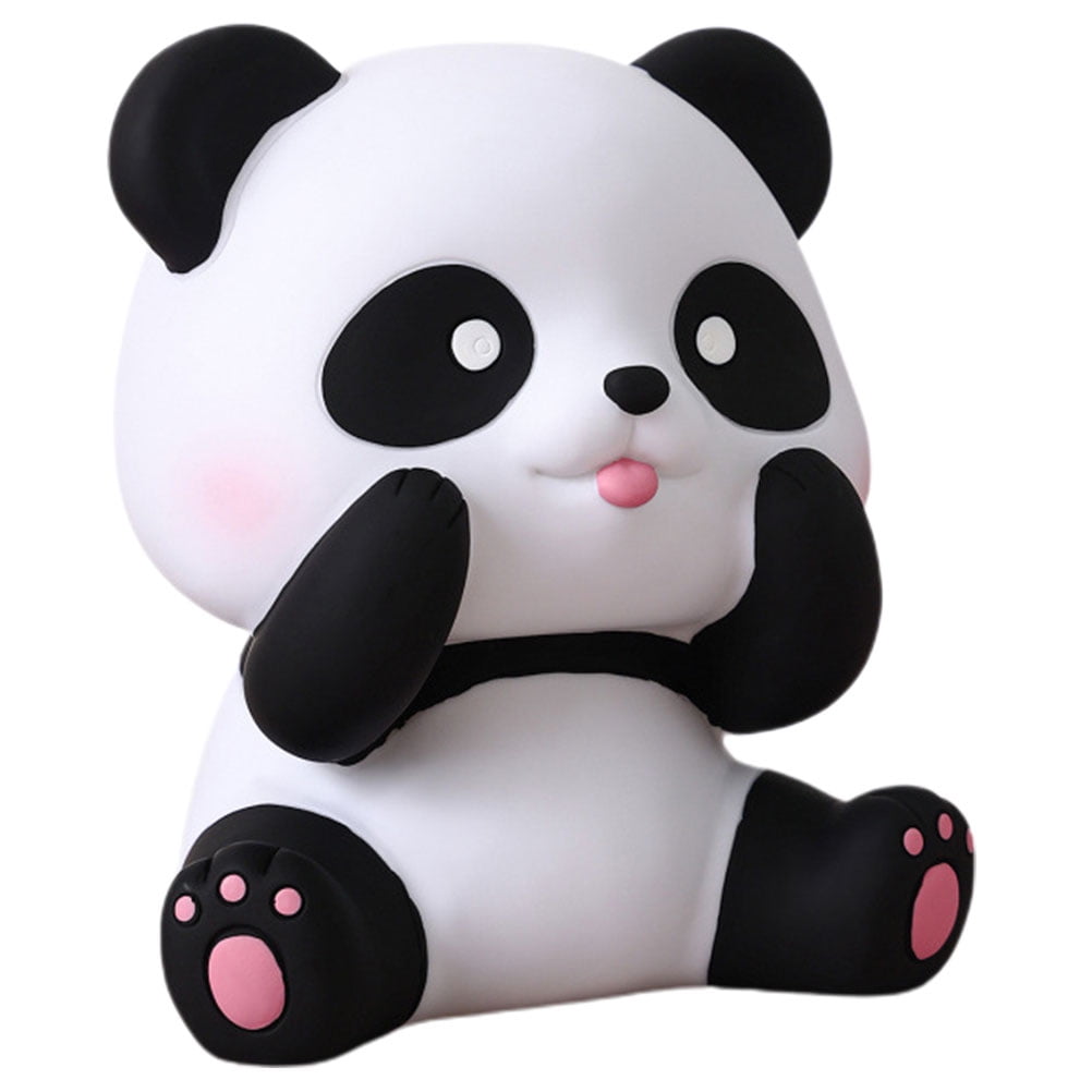 Vinyl Panda Piggy Bank Unbreakable Lovely Panda Shaped Coin Bank Money ...