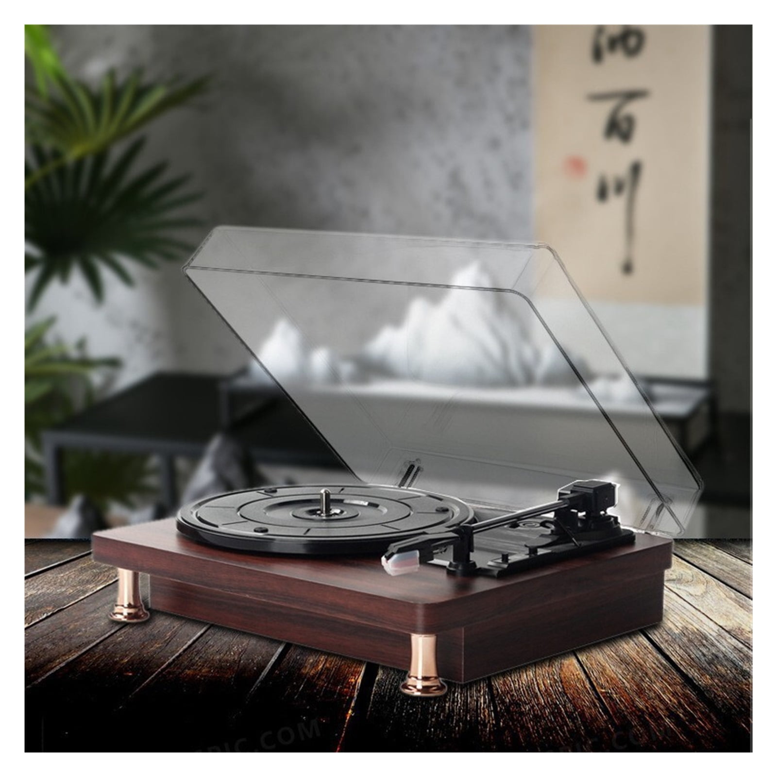 Vinyl Phonograph Vintage Mahogany Grain Phonograph Gift Decorative ...