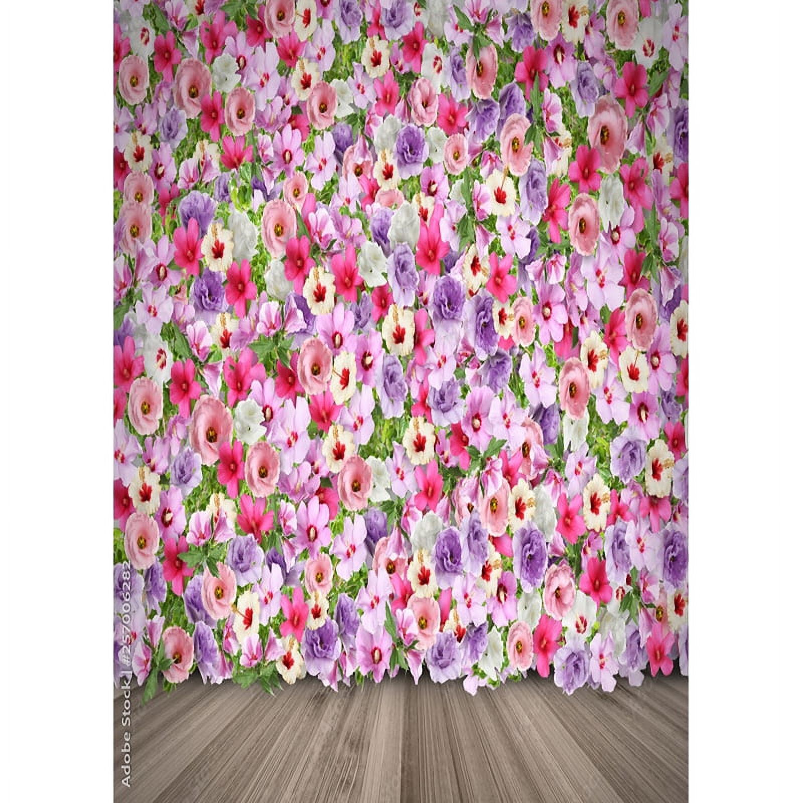 Vinyl Photography Backdrops Prop Flower Wall Wood Floor Wedding Party ...