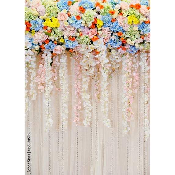 Vinyl Photography Backdrops Prop Flower Wall Wood Floor Wedding Party ...