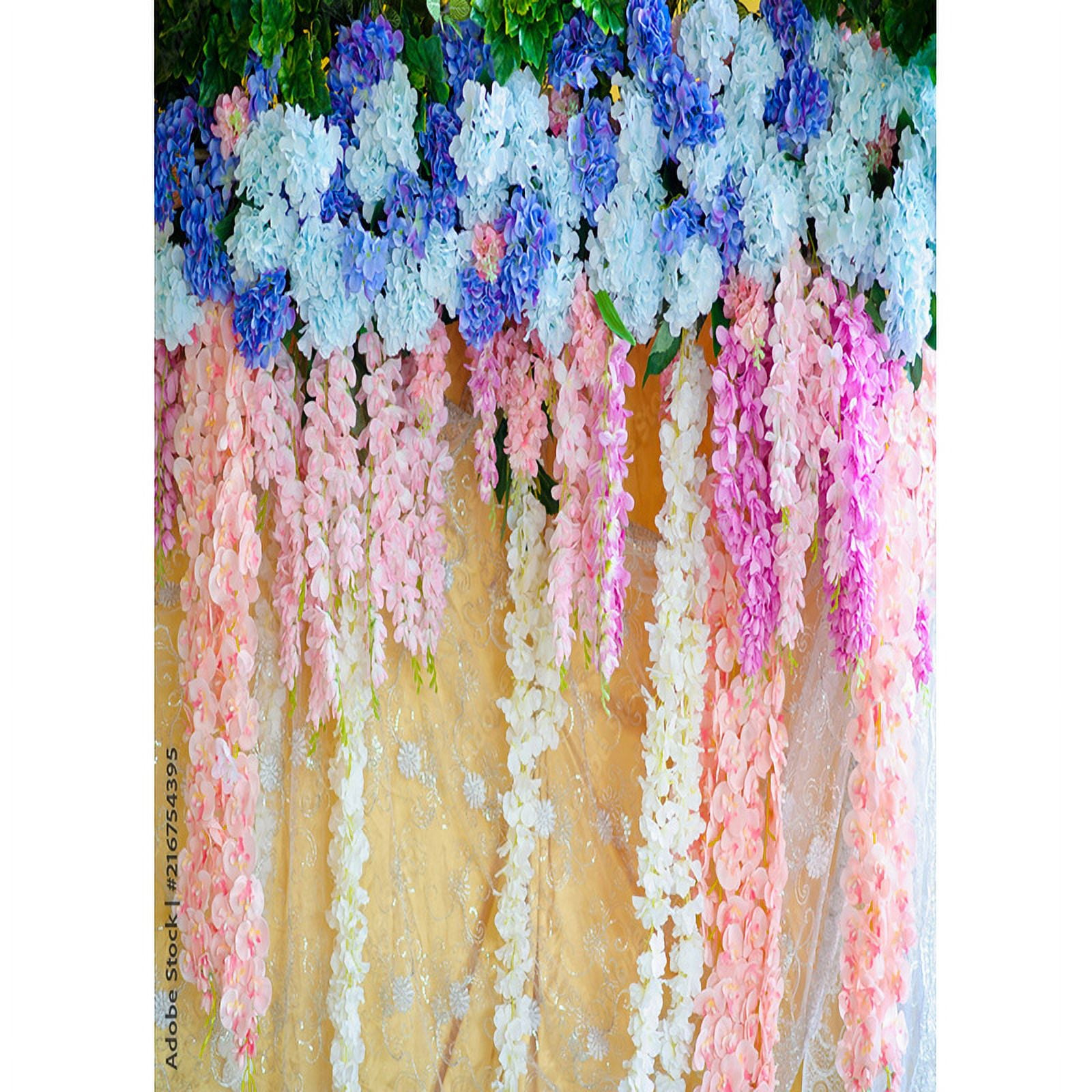 Vinyl Photography Backdrops Prop Flower Wall Wood Floor Wedding Party ...