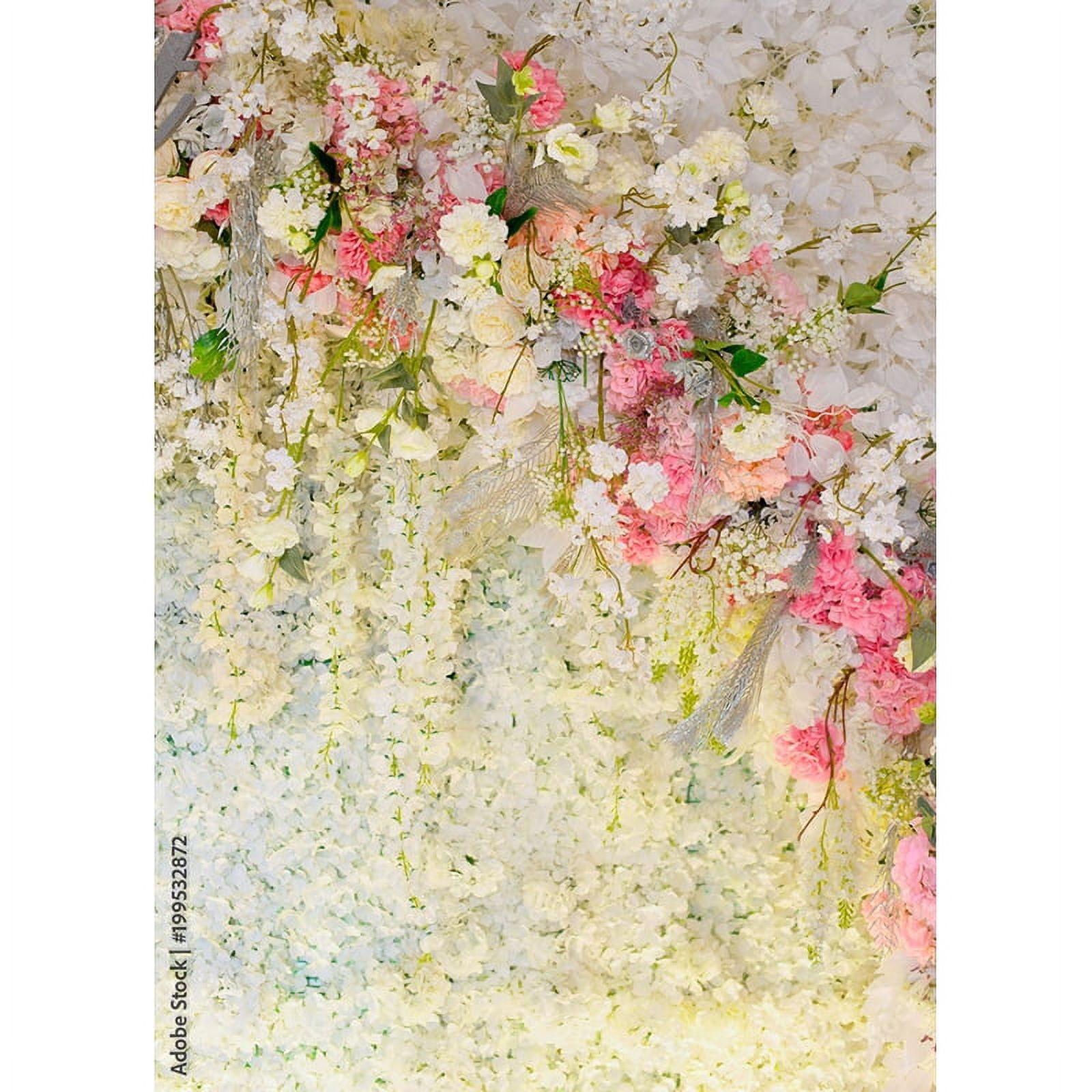 Vinyl Photography Backdrops Prop Flower Wall Wood Floor Wedding Party ...