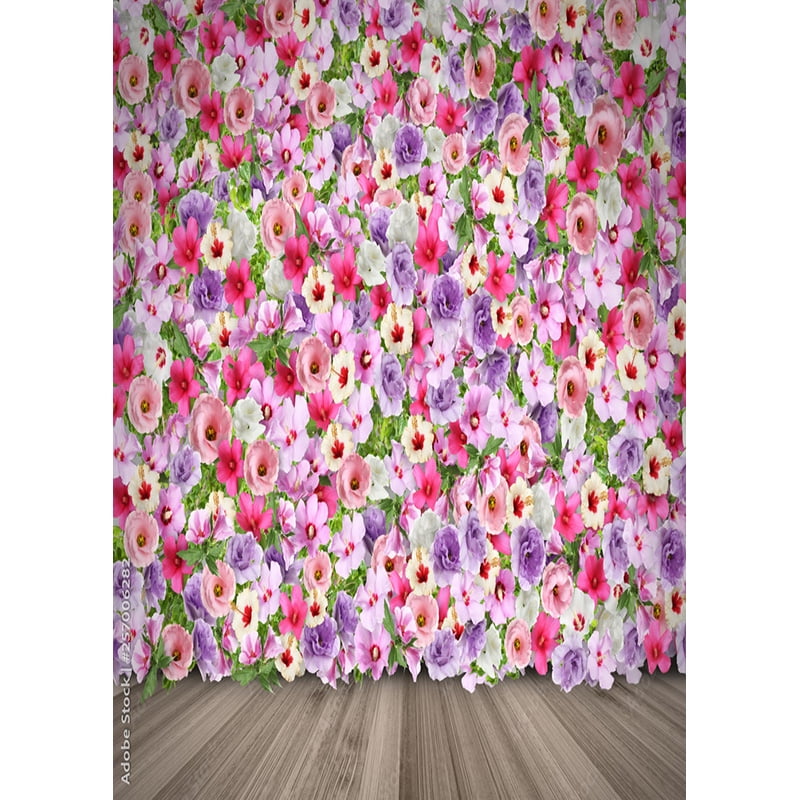 Vinyl Photography Backdrops Prop Flower Wall Wood Floor Wedding Party ...