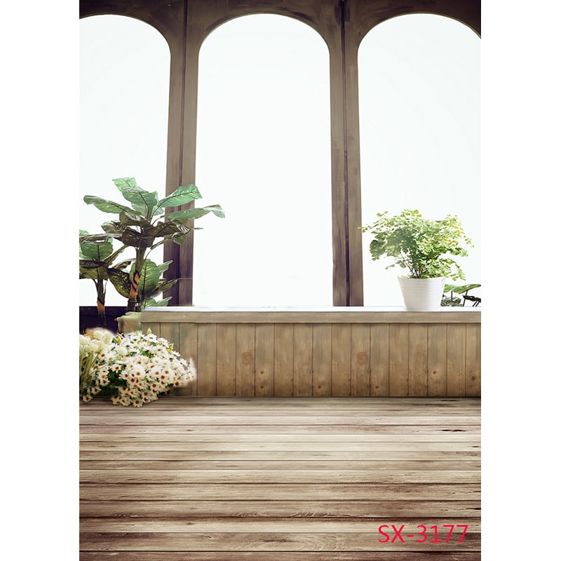 Vinyl Photography Backdrops Prop Flower Wood Floor Castle Wedding Theme ...