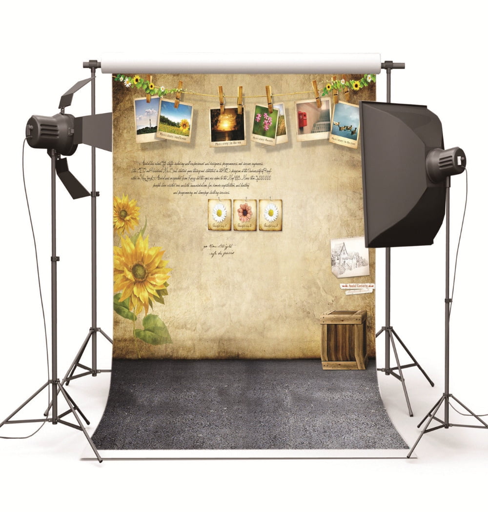 Vinyl Photography Background Customize Backdrops Sunflower Paintings ...