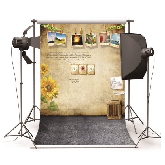 Vinyl Photography Background Customize Backdrops Sunflower Paintings ...