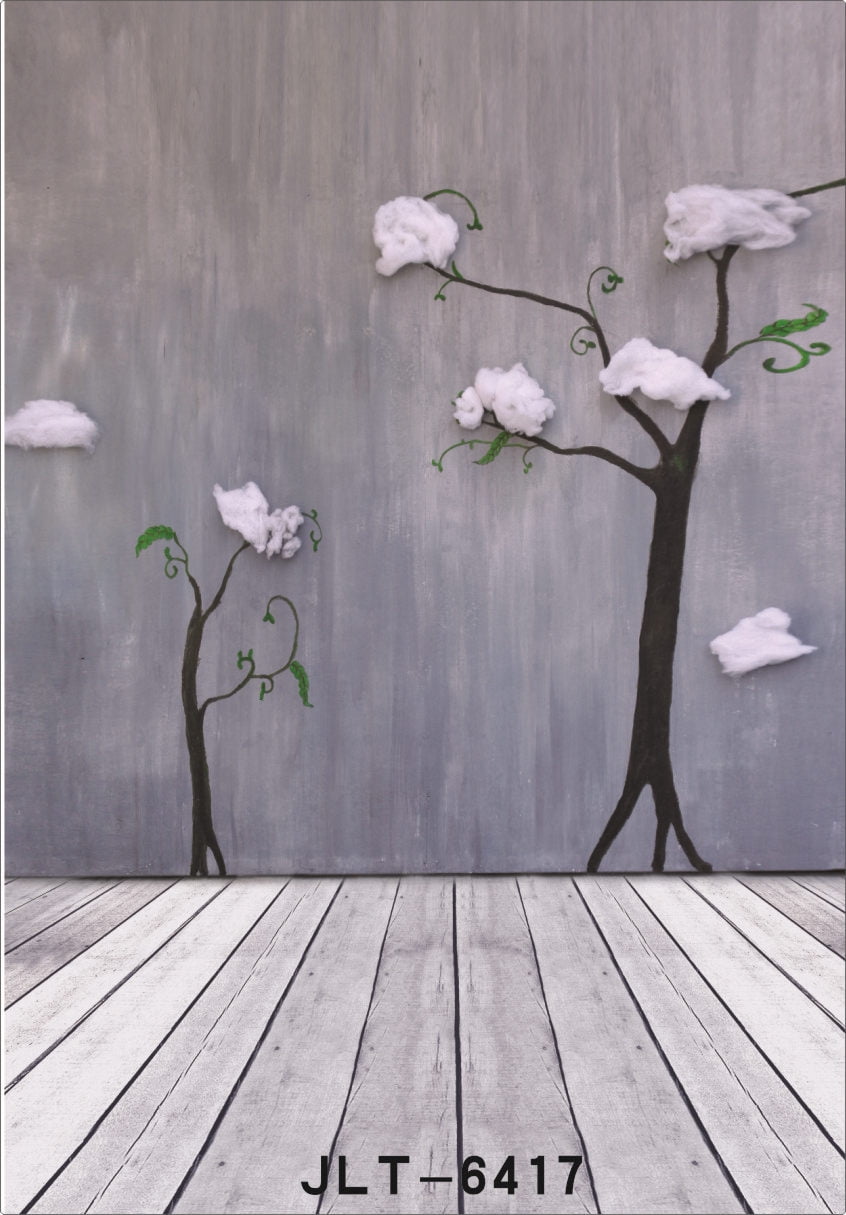 Vinyl Photography Background for Photo Shoots Tree Painting Wooden ...