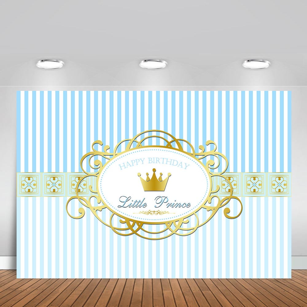 Vinyl Photography Backgrounds Baby Shower Blue Striped Royal Prince ...