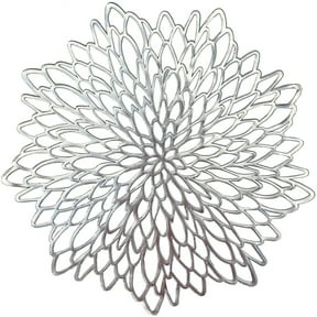 Free Shipping! Juvale Gold Vinyl Round Leaf Placemats Set of 10 14.4 ...