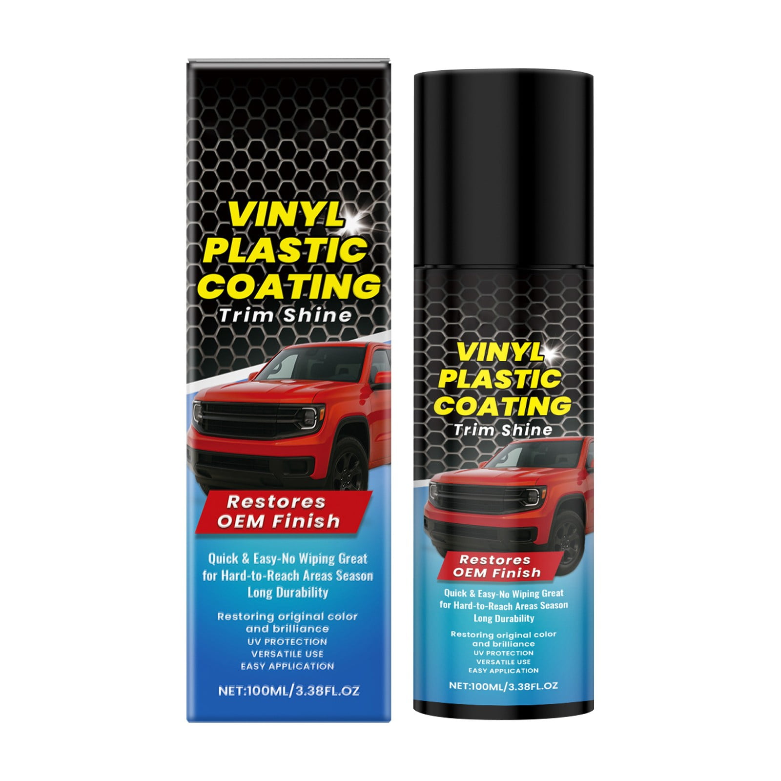 Vinyl Plastic Coating Trim Shine Spray Restores OEM Finish, Easy ...