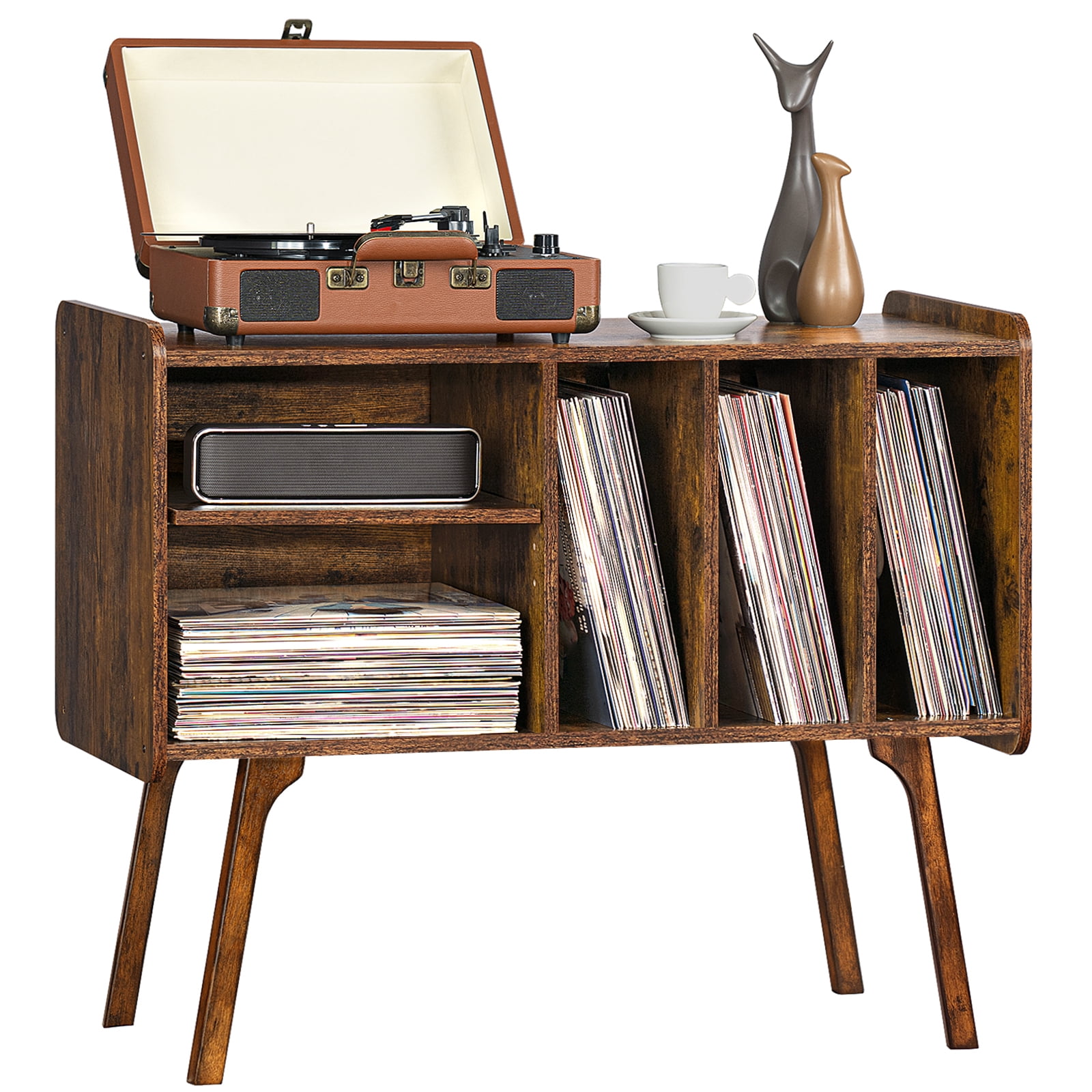 Vinyl Player Stand, Accommodates 220 Albums Collection, Retro Record ...