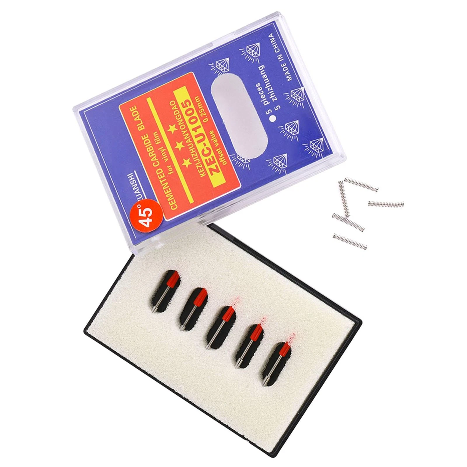 Vinyl Plotter Cutter Blade Holder 15Pcs 45 Degree Blades - Walmart.com