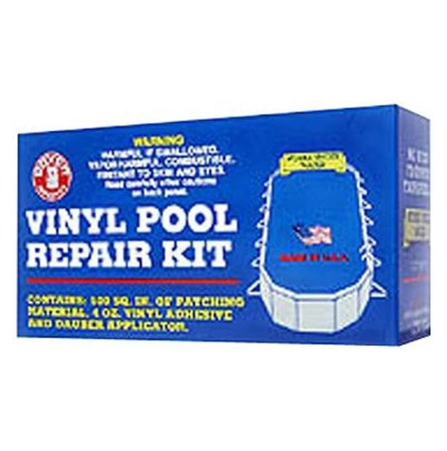 Vinyl Pool Repair Kit - 4 Oz - Underwater Patch Kit for Above Ground Pools - Includes Adhesive ...