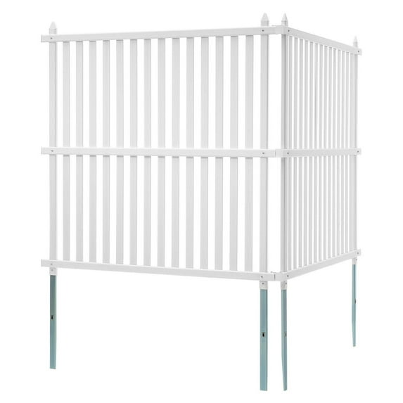 Vinyl Privacy Fence Panels 48x48 inch, Air Conditioner Screen, Outdoor ...