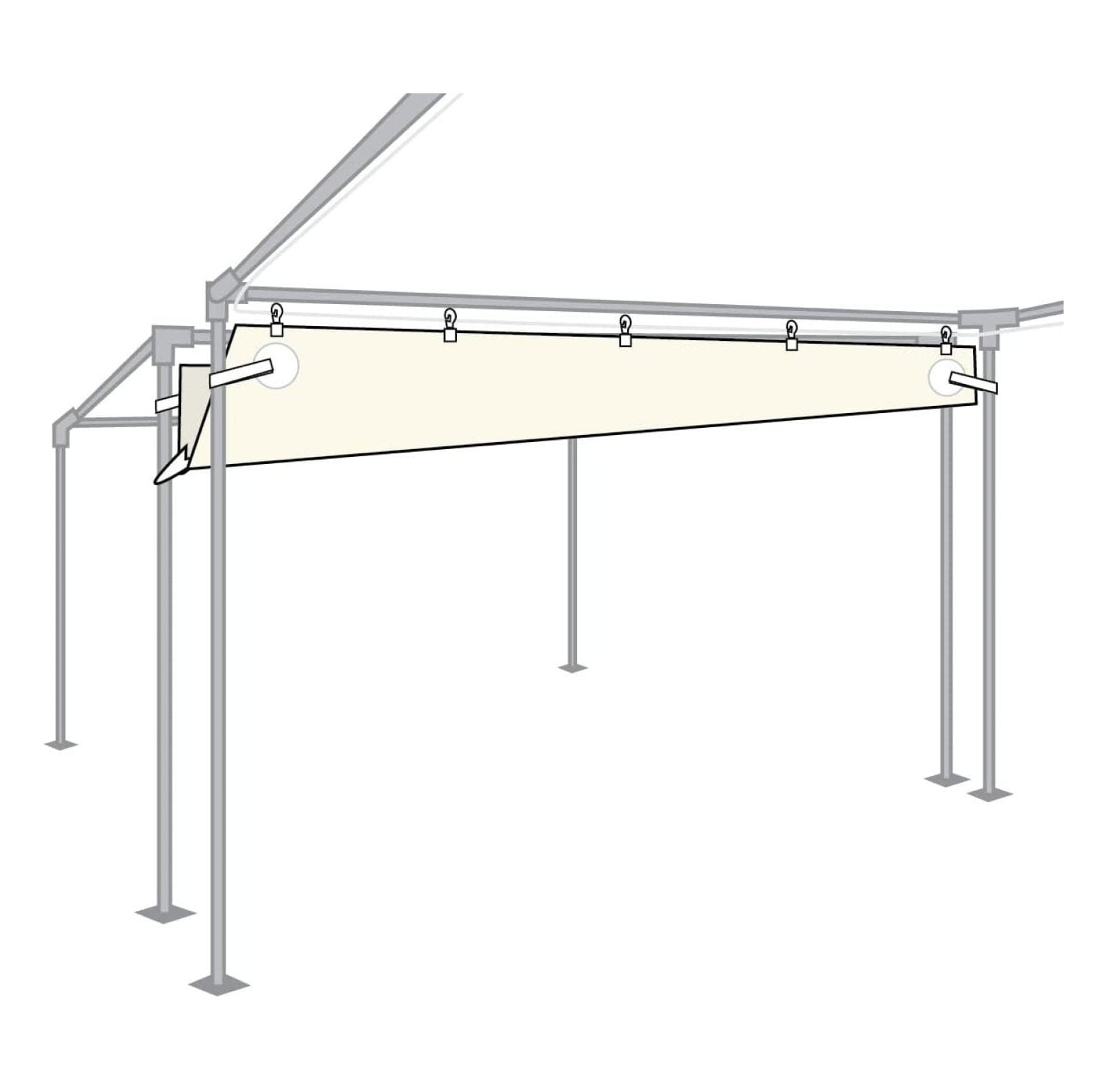 Vinyl Rain Gutters | for West Party and Canopy Tents | 20-Foot | Heavy ...