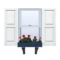 Vinyl | Raised Panel Exterior Shutters | 12" Width | with Mid Rail (50/ ...