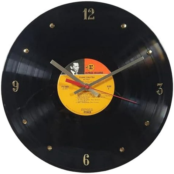 Vinyl Record Clock - Frank Sinatra. Handmade 12" Wall Clock Created ...