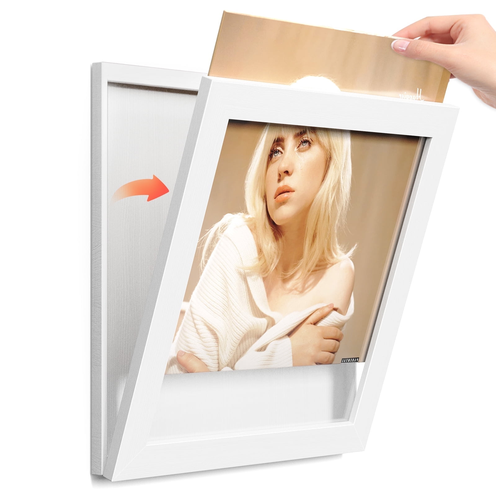 Vinyl Record Frame Wall Front Opening, 1-Pack Album Frame for Vinyl Records Display, Vinyl Frame ...