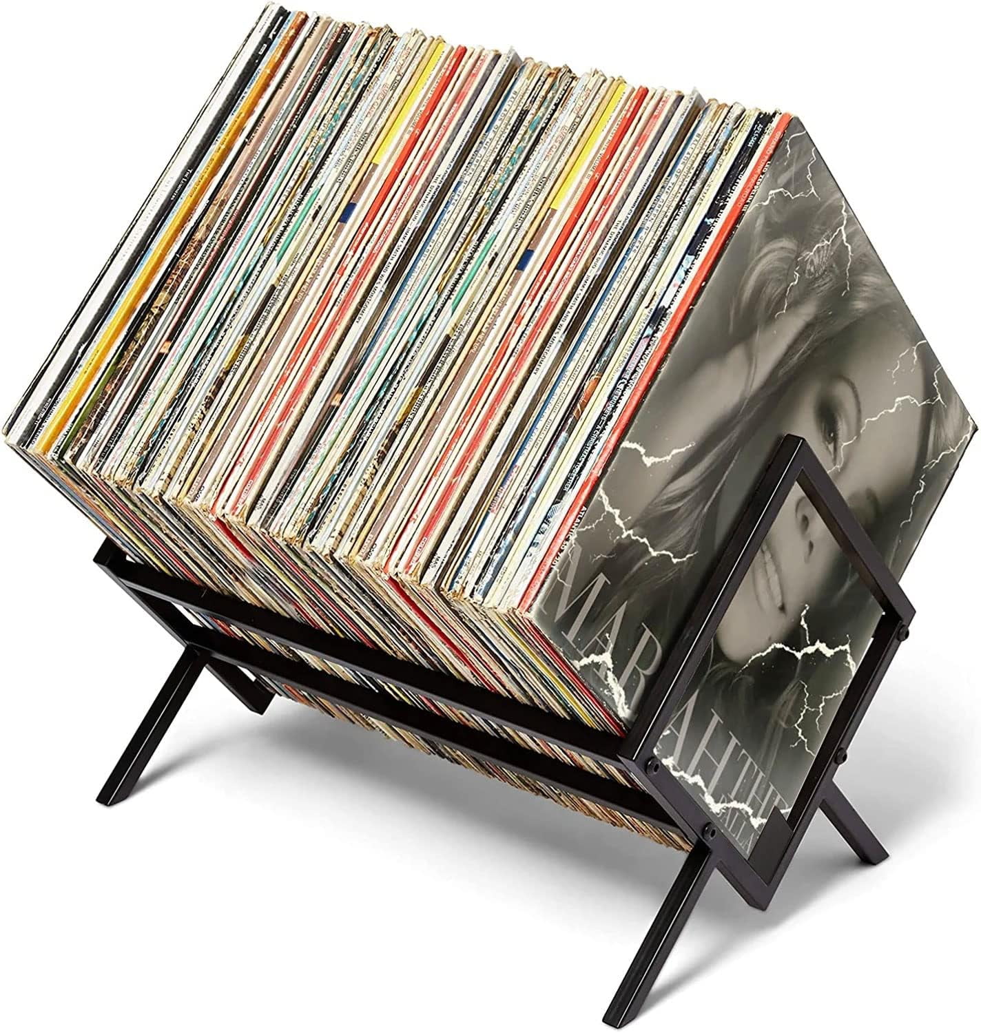 Vinyl Record Holder, Holds 85-110 Vinyl Records, Triangle Iron Sheet ...
