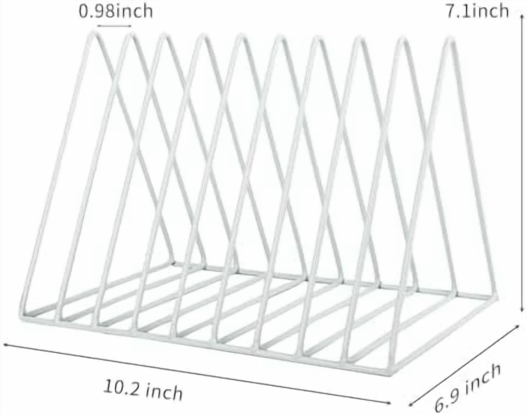 Vinyl Record Holder Storage, 9 Slot Metal Magazine Book Album Display ...