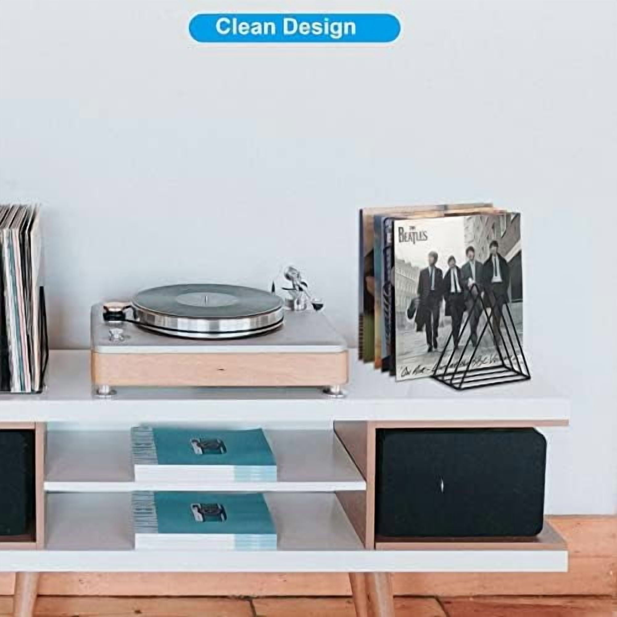Vinyl Record Holder Storage, 9 Slot Metal Magazine Book Album Display ...