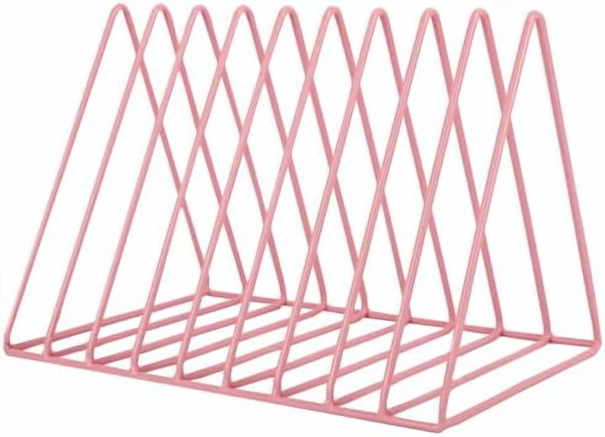 Vinyl Record Holder Storage, 9 Slot Metal Magazine Book Album Display ...