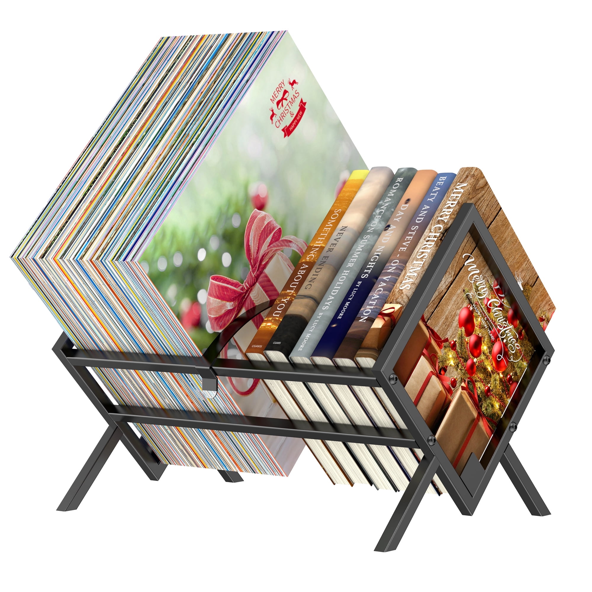 R RUIMEI Vinyl Record Organizer, Holds 85-110 LPs, Black Metal Case ...