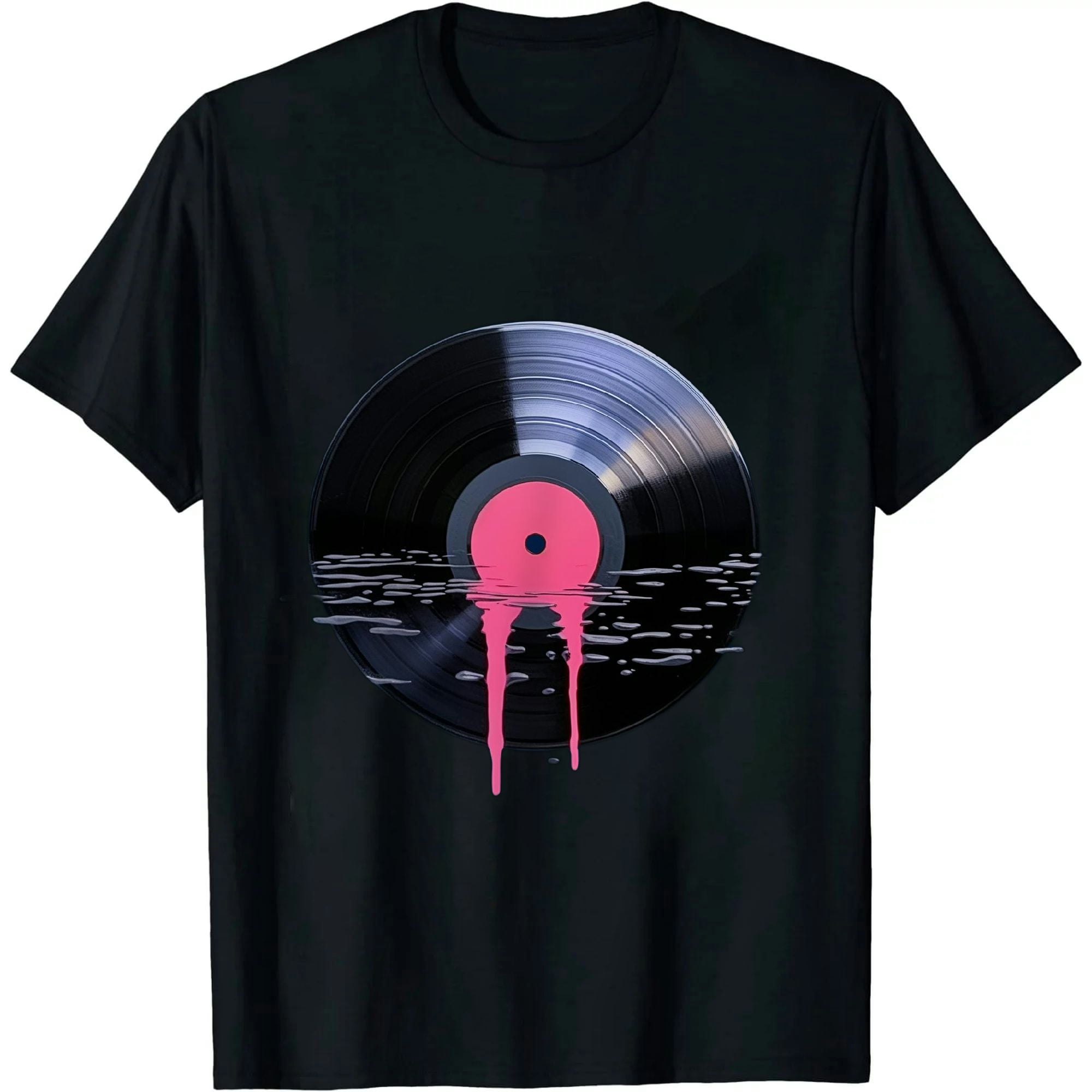 Vinyl Record Music LP Classic 80s Sunset T-Shirt - Walmart.com