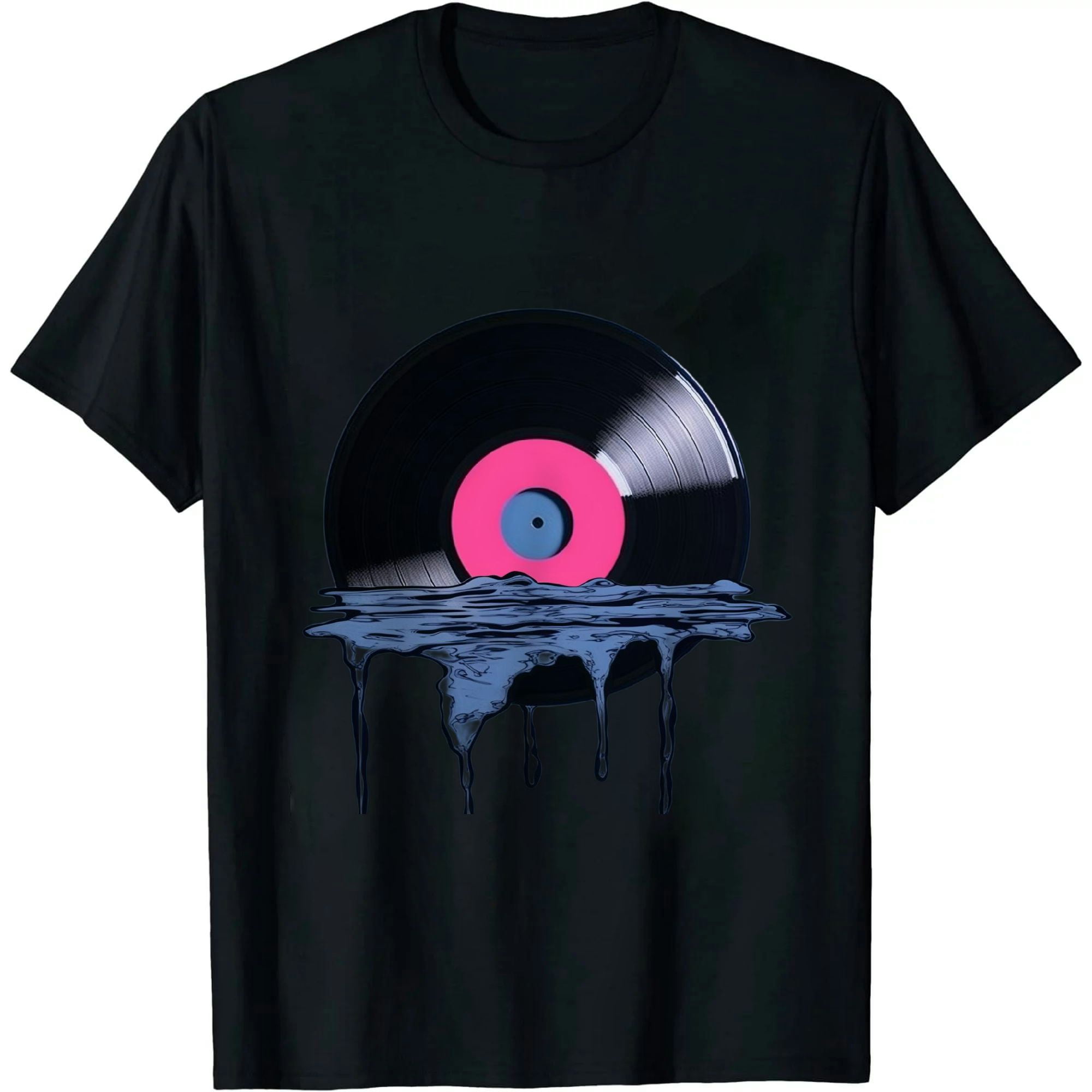 Vinyl Record Music LP Classic 80s Sunset T-Shirt - Walmart.com