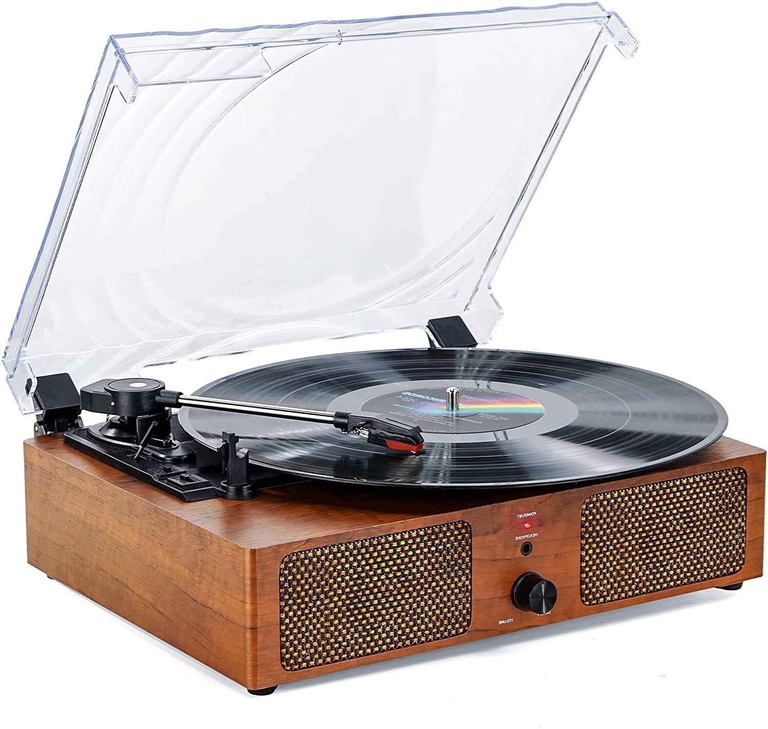 Vinyl Record Player 3-Speed Bluetooth Vintage Turntables with Built-in ...