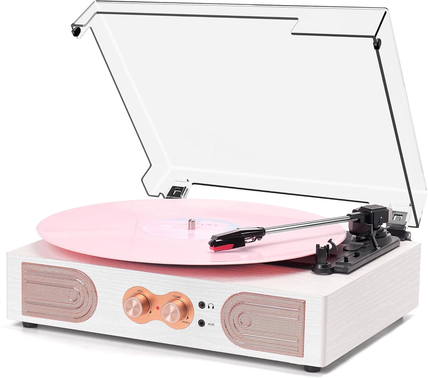 Vinyl Record Player with Built-in Speakers 3-Speed Vintage Record ...